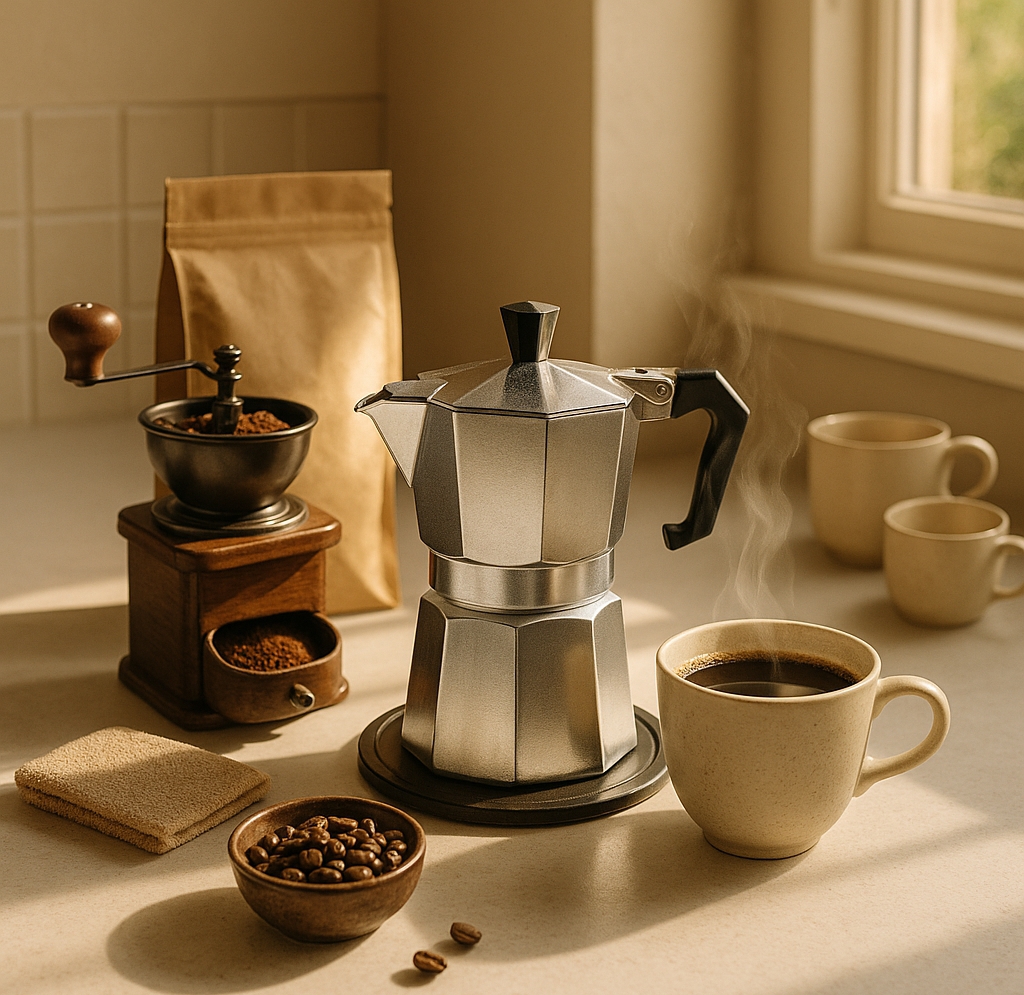 Ako pripraviť kávu cez moka kanvičku: postup, tipy a správny výber